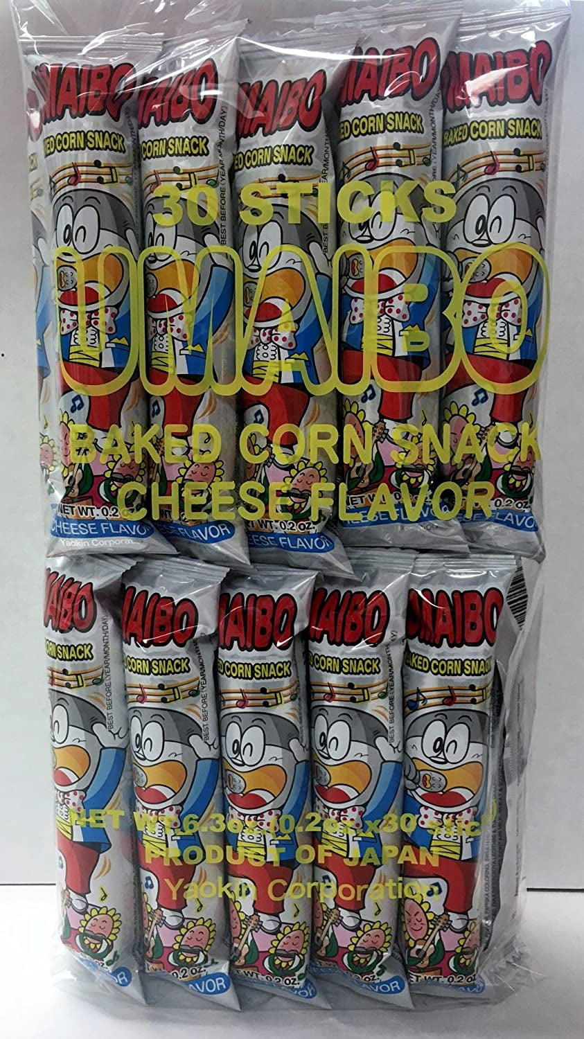 Umaibo, Japanese Popular Corn Snack food, Cheese Flavor; Pack of 30 ...