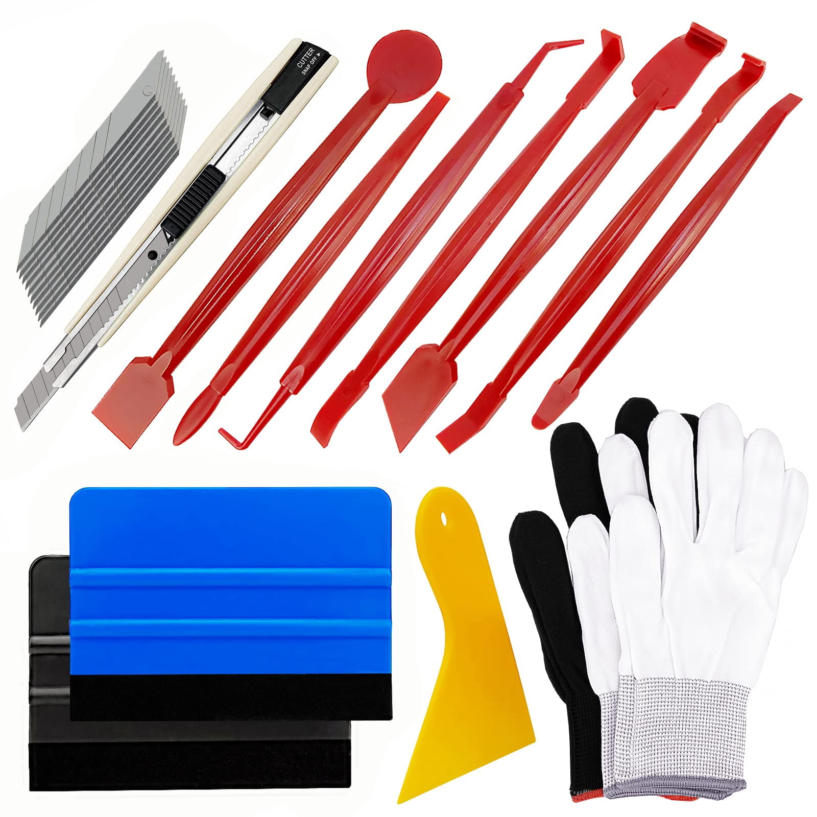 Umaki Automotive Vinyl Wraps Tools Tint Film Kit with 2 Pairs Vinyl ...