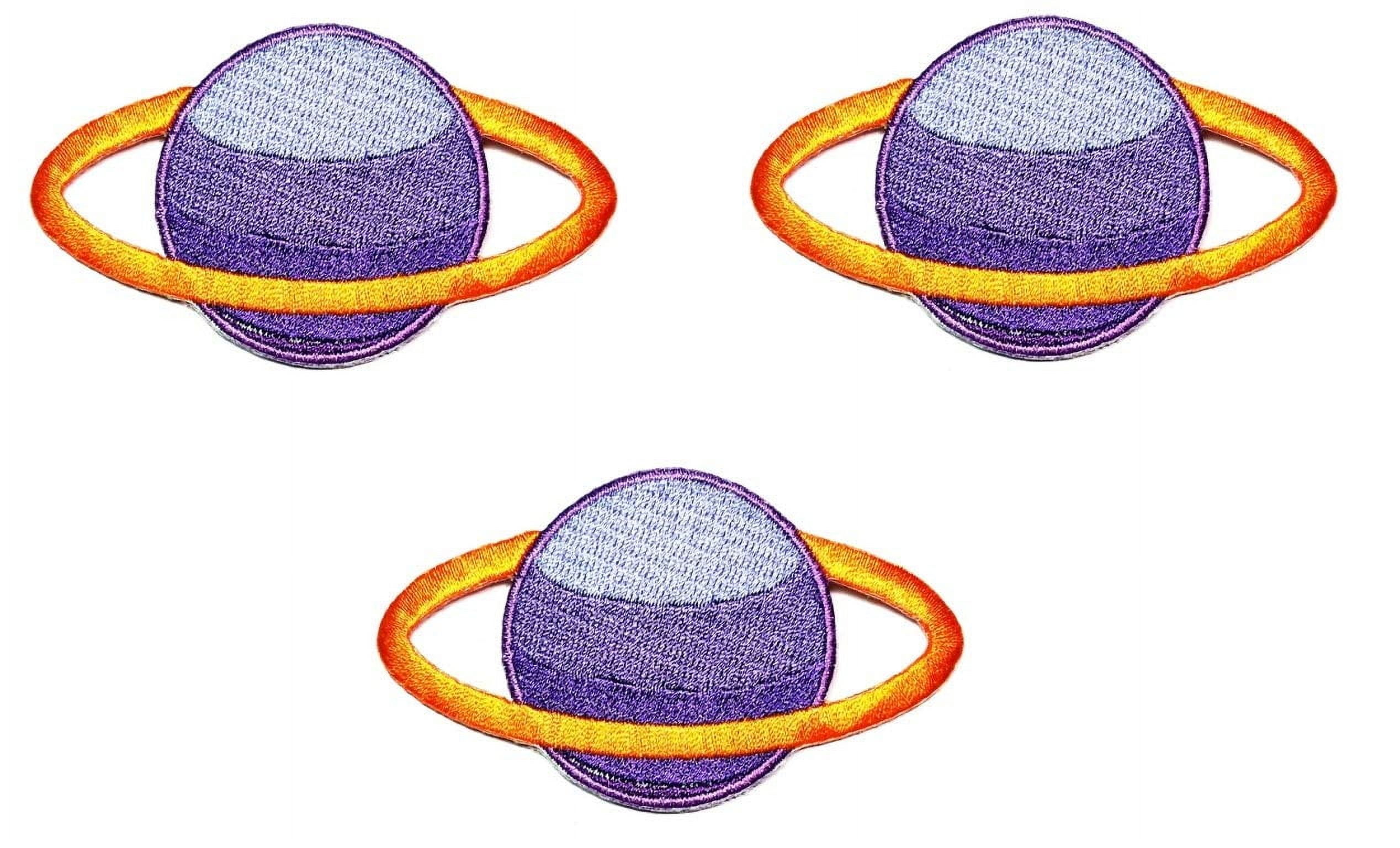Umama Patch Set of 3 Planet Outer Space Patch Cute Purple Saturn Planet ...