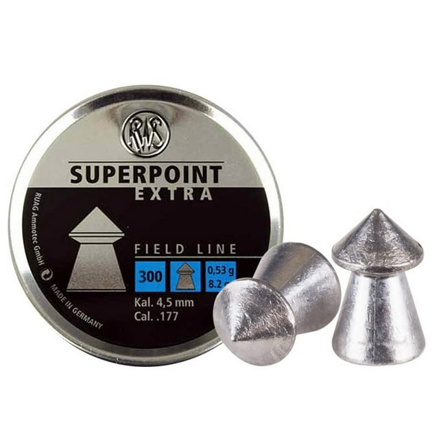 Umarex Field Line Airgun Pellets .177 Caliber 8.2 Grain 300ct (RWS ...