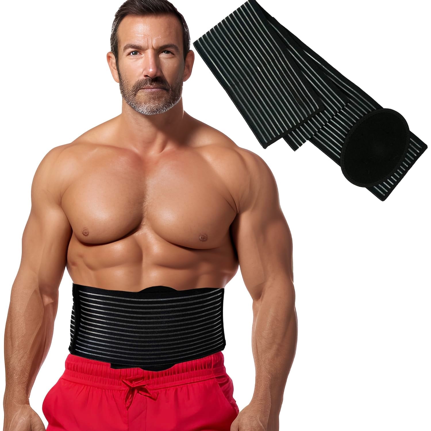 Umbilical Hernia Belt for Men and Women - Abdominal Support Binder with ...