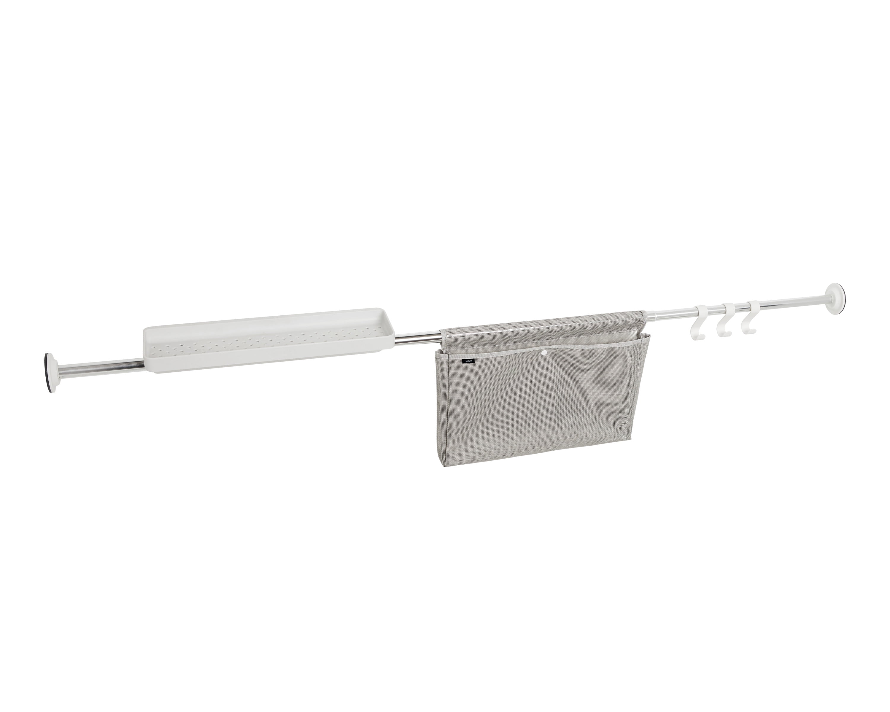 Umbra 45" to 72" Adjustable Straight Shower Curtain Tension Rod, Chrome ...