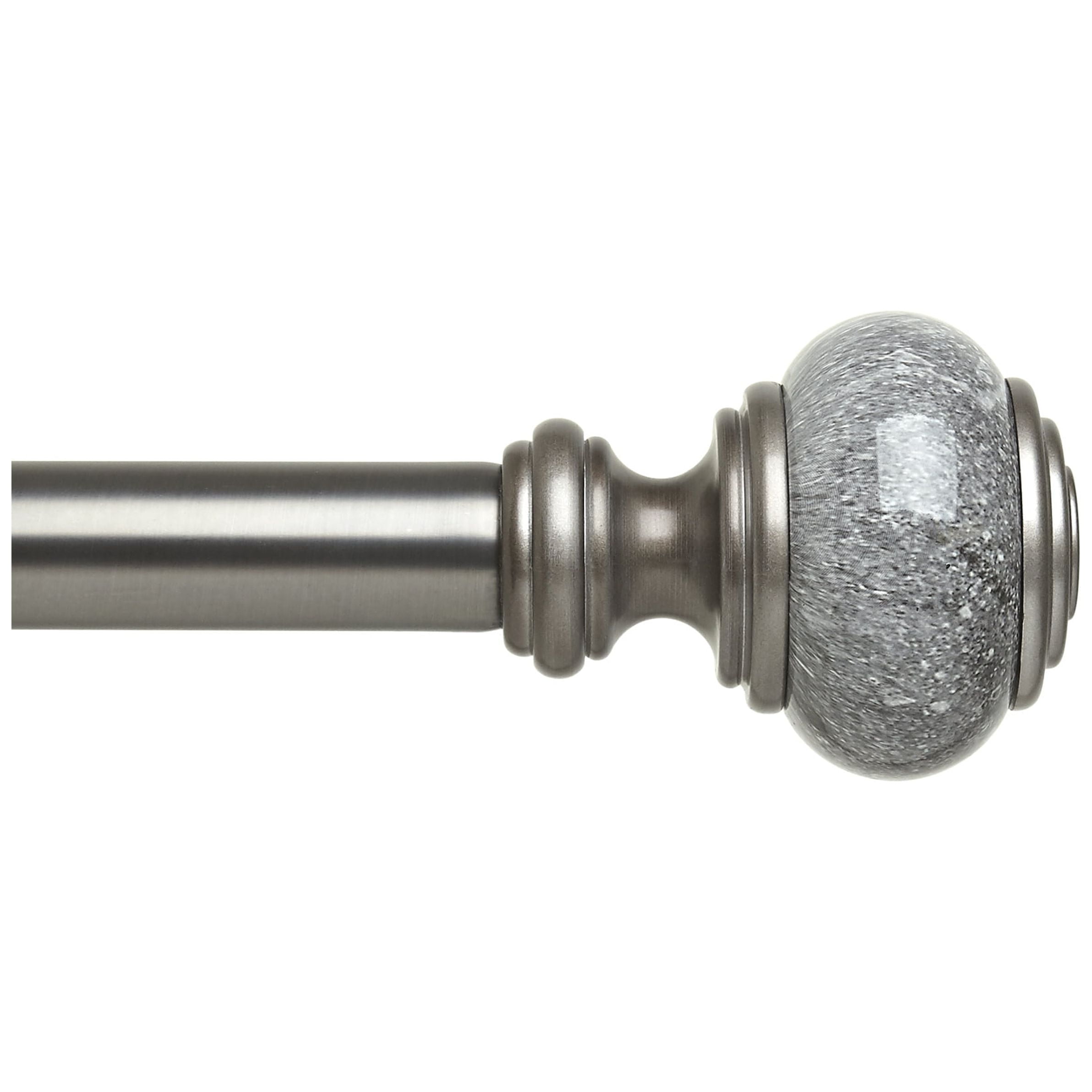 Umbra 72-144" Marbello 1" Curtain Rod with Marble Finish Finials ...