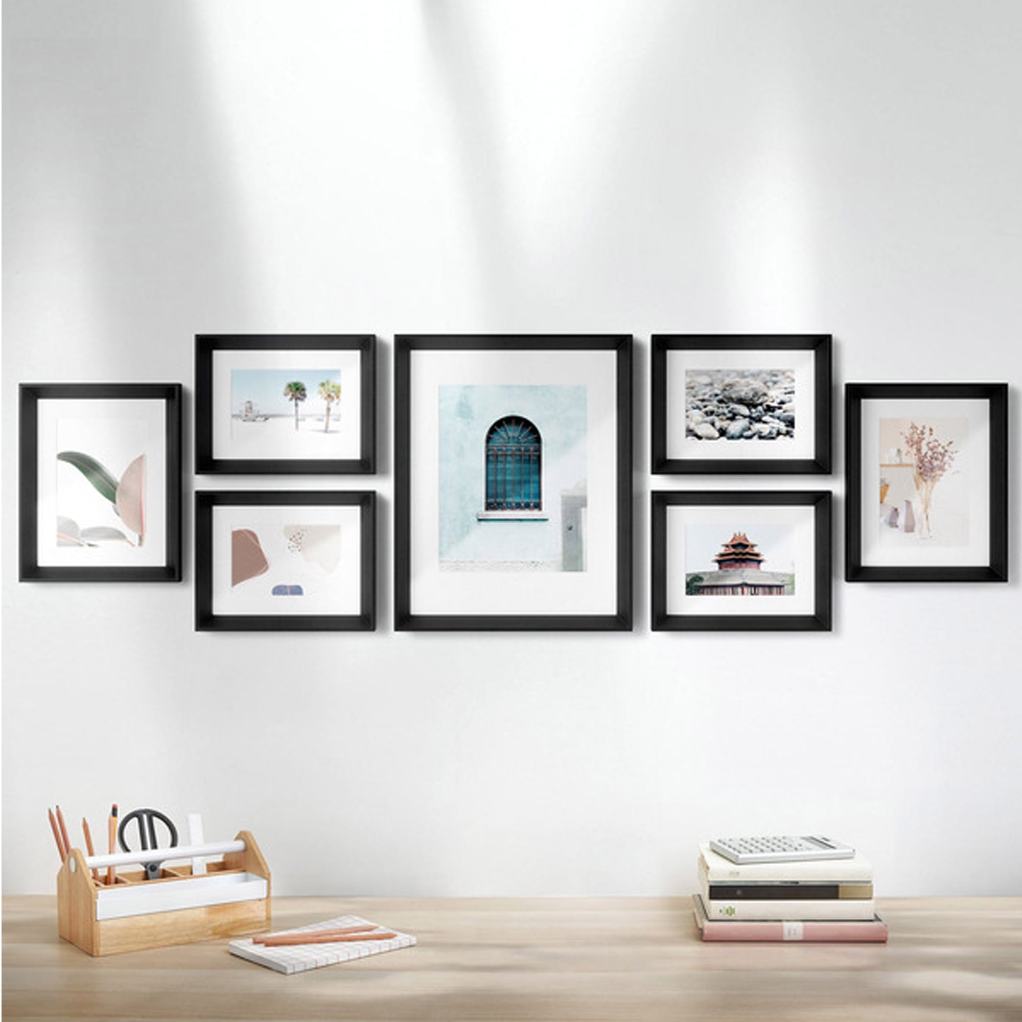Umbra Gallery Photo Frames 7 Piece - BLACK - Walmart.com