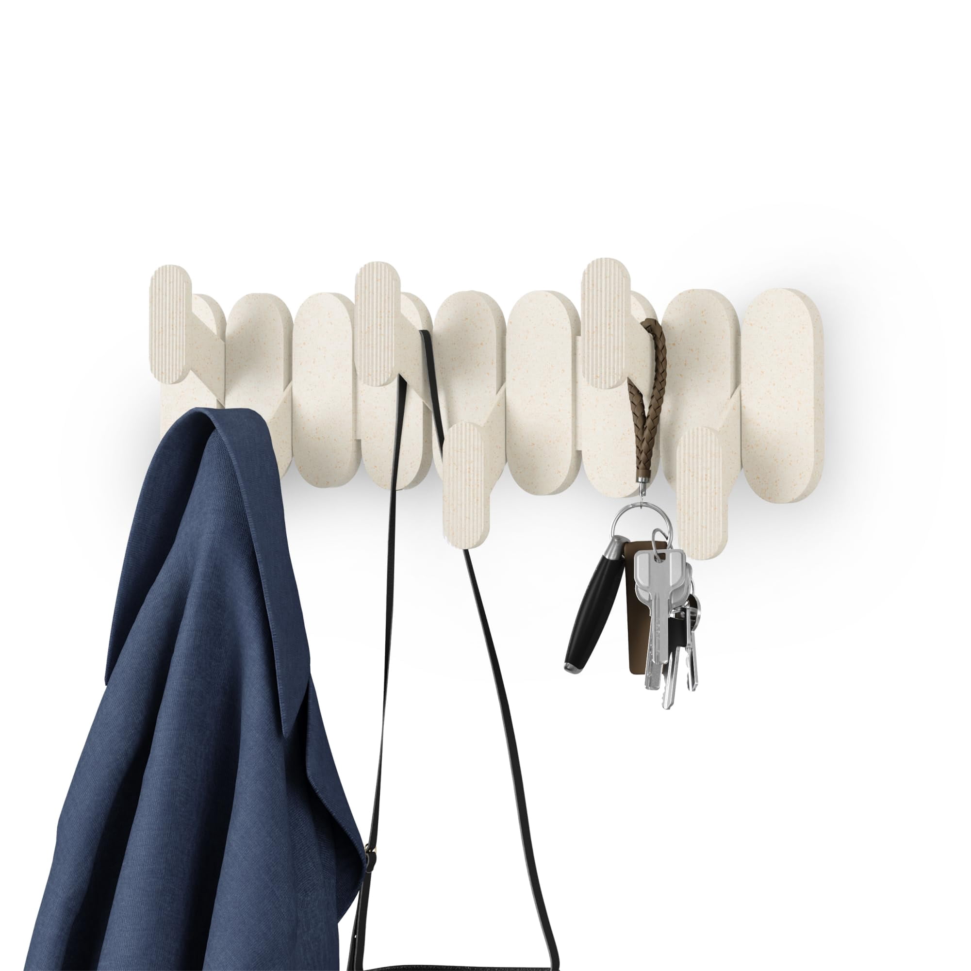 Umbra Tempo Wall Hook – Modern 6-Hook Coat & Towel Rack, Recycled ABS ...