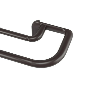 "Kenney® White Decorative Double Curtain Rod, Adjustable 28-48 ...