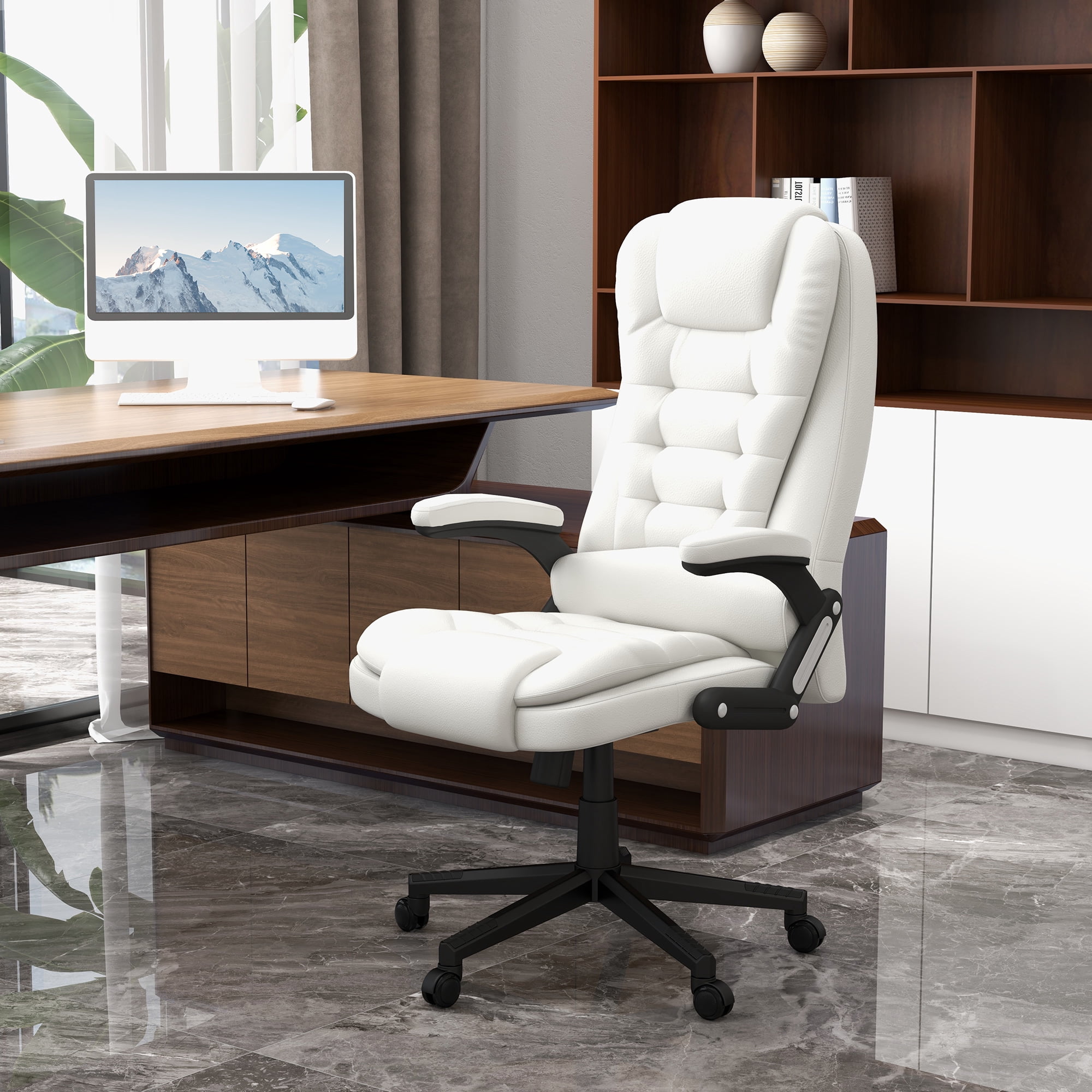 Umbreco High Back Vibration Massage Office Chair with 6 Vibration ...