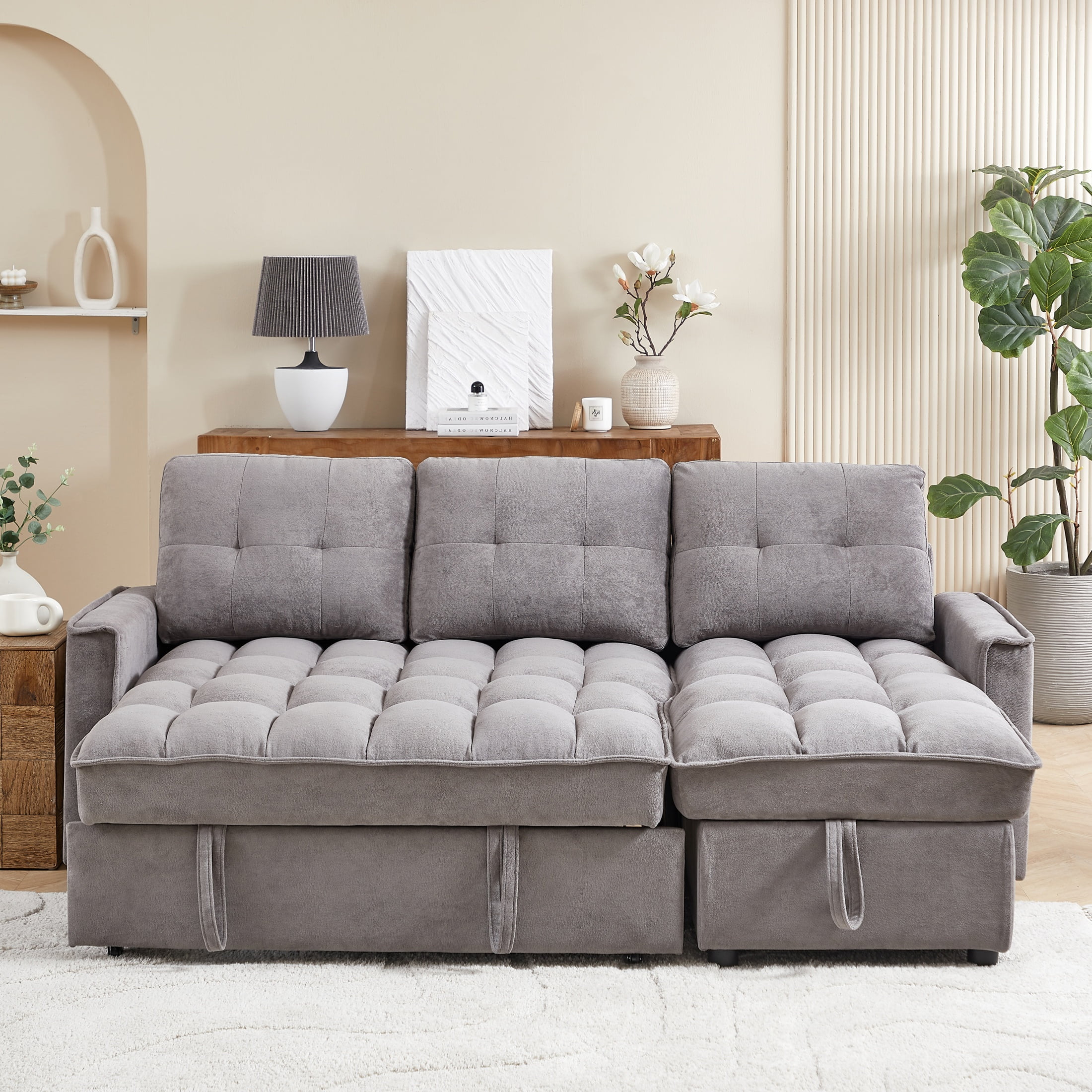 Umbreco Sofa Bed,Reversible Sleeper Sectional Sofa Bed,Pull-Out Couch ...