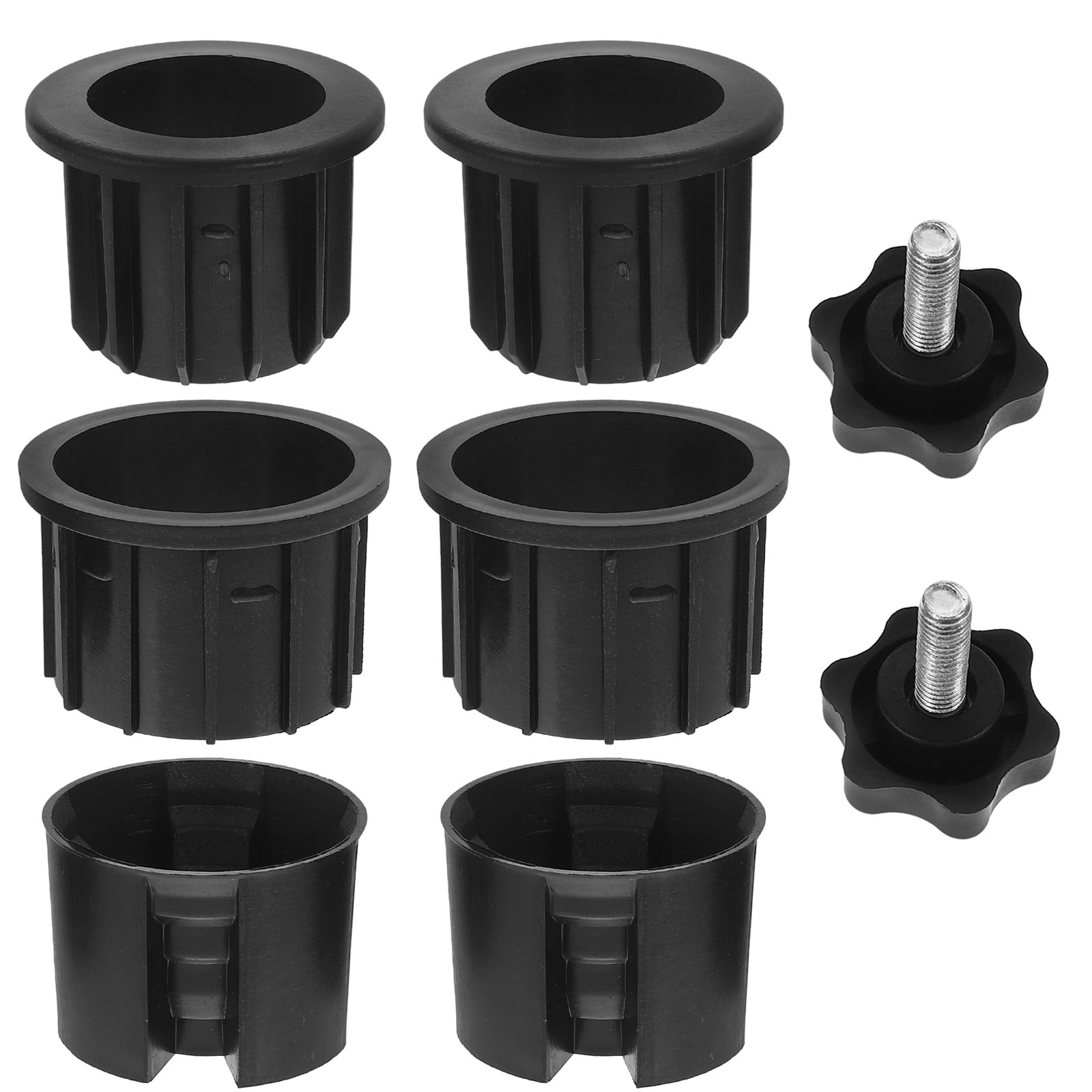 WRITWAA Outdoor Umbrella Stand Heavy Duty Metal Plastic Black Easy ...