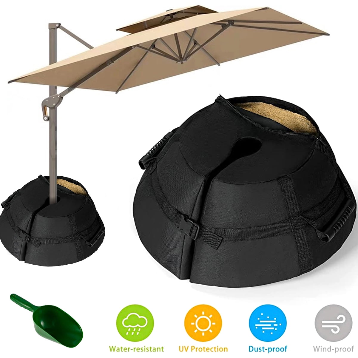 Umbrella Base Weight Bag Round 600D Heavy Duty Sand Bags Weatherproof ...