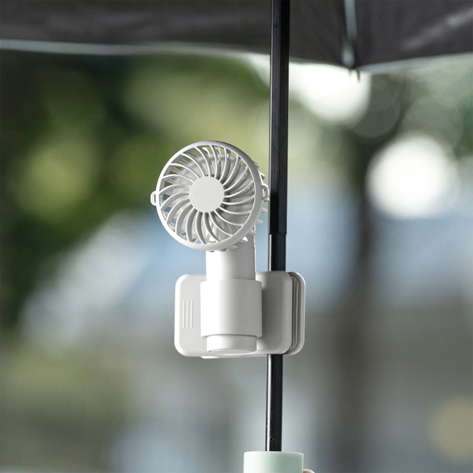 Umbrella Clip Mini Fan with USB Charging Capability, Ultra Quiet ...