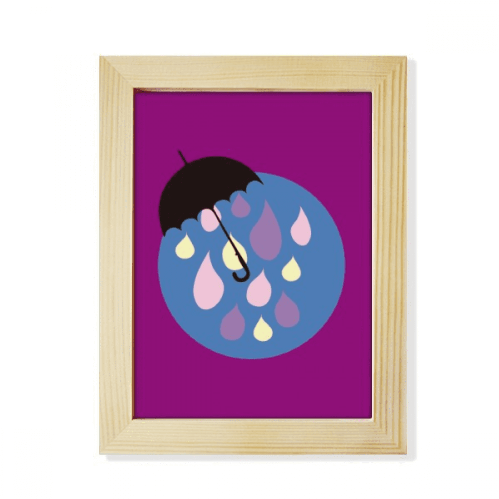 Umbrella Cloud Rain Drip Weather Desktop Adorn Photo Frame Display Art ...