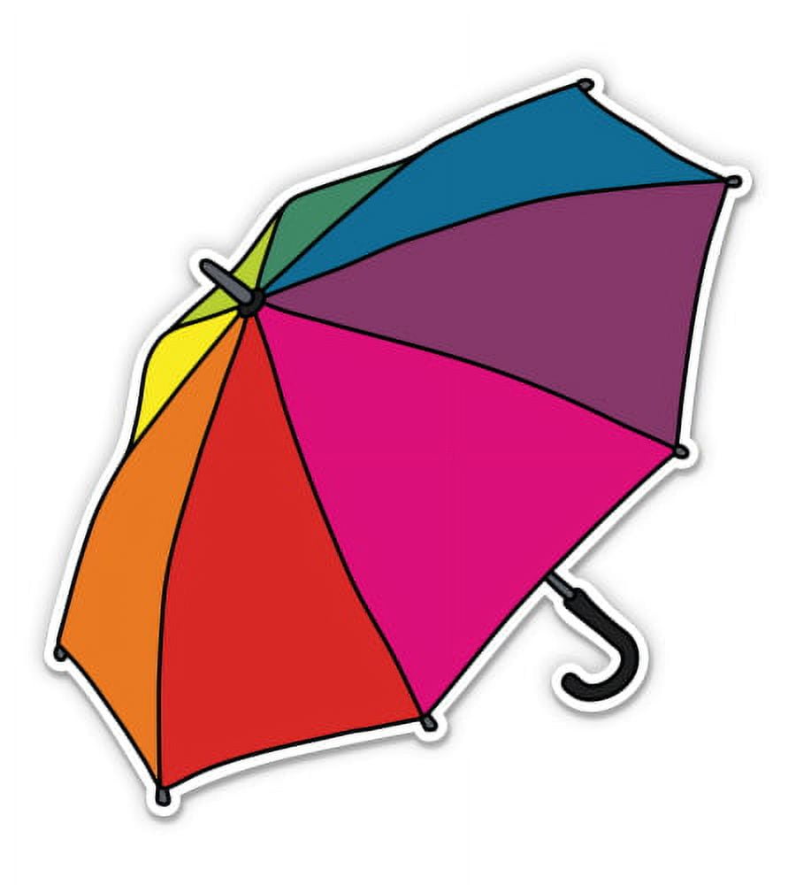 Umbrella Colorful - 3" Vinyl Sticker - For Car Laptop I-Pad Phone ...