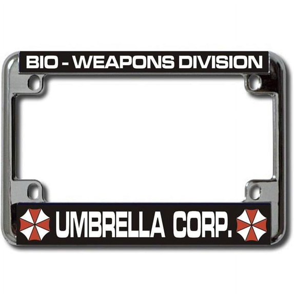 212 Main Umbrella Corp Motorcycle License Plate Frame, Chrome Metal ...