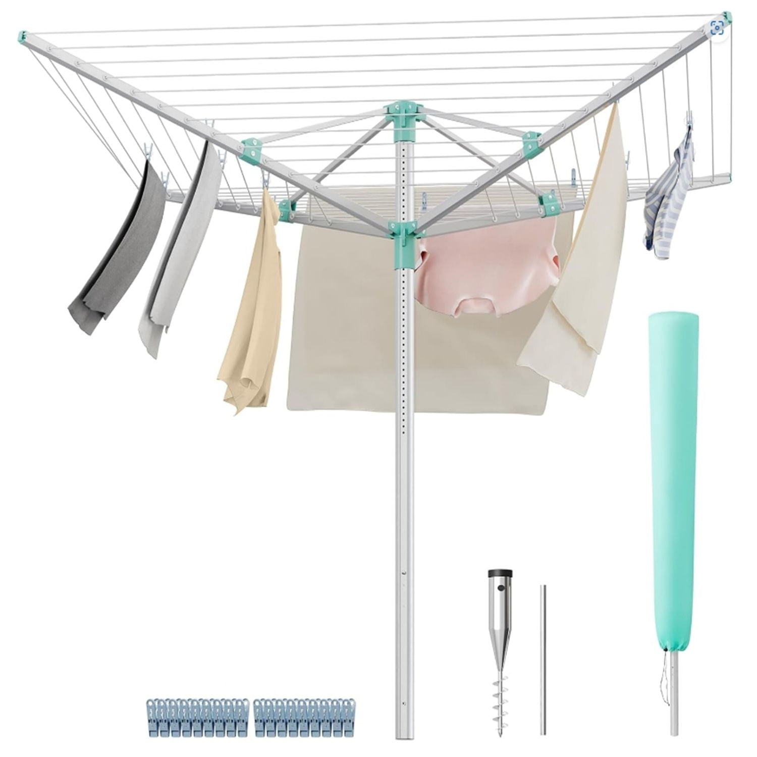 Umbrella Drying Rack, Retractable Outdoor Drying Rack, Height ...