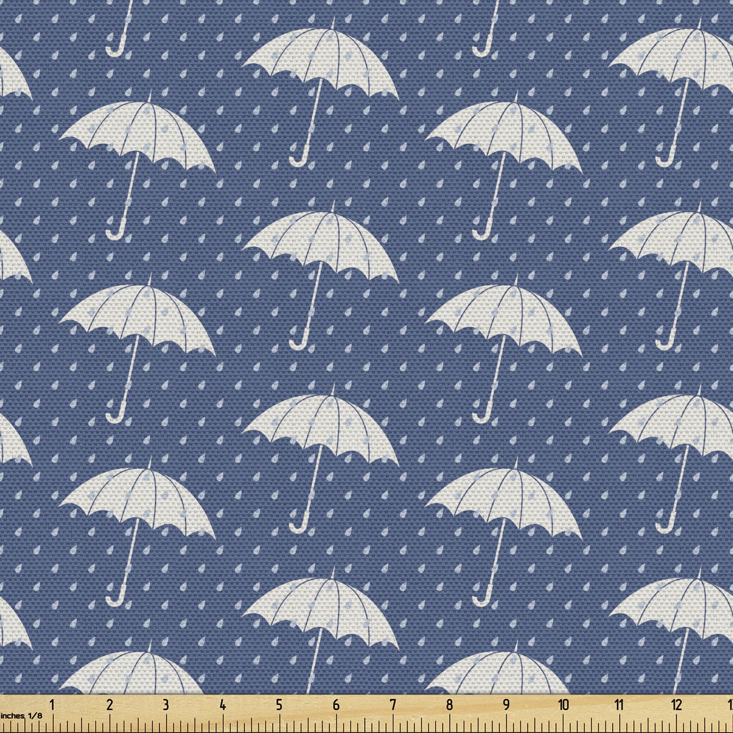 Umbrella Fabric by the Yard, Little Continuous Raindrops Dots and Open ...