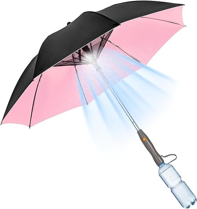 Umbrella with Fan and Mist Spray - 3 in 1 UV Blocking with Fan and ...
