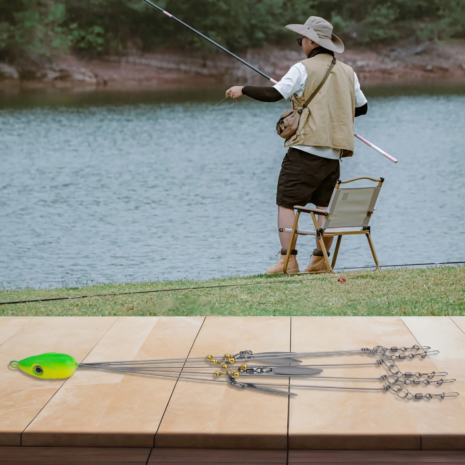 Umbrella Fishing Bass Lure Rig 5 Arms Alabama Rig Head Swimming Bait ...