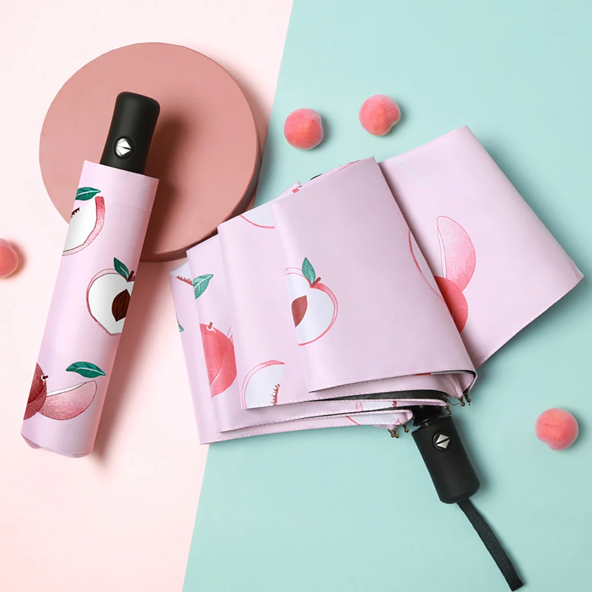Umbrella Fruit Folding Fully Automatic Rain and Shine Dual Purpose Male ...