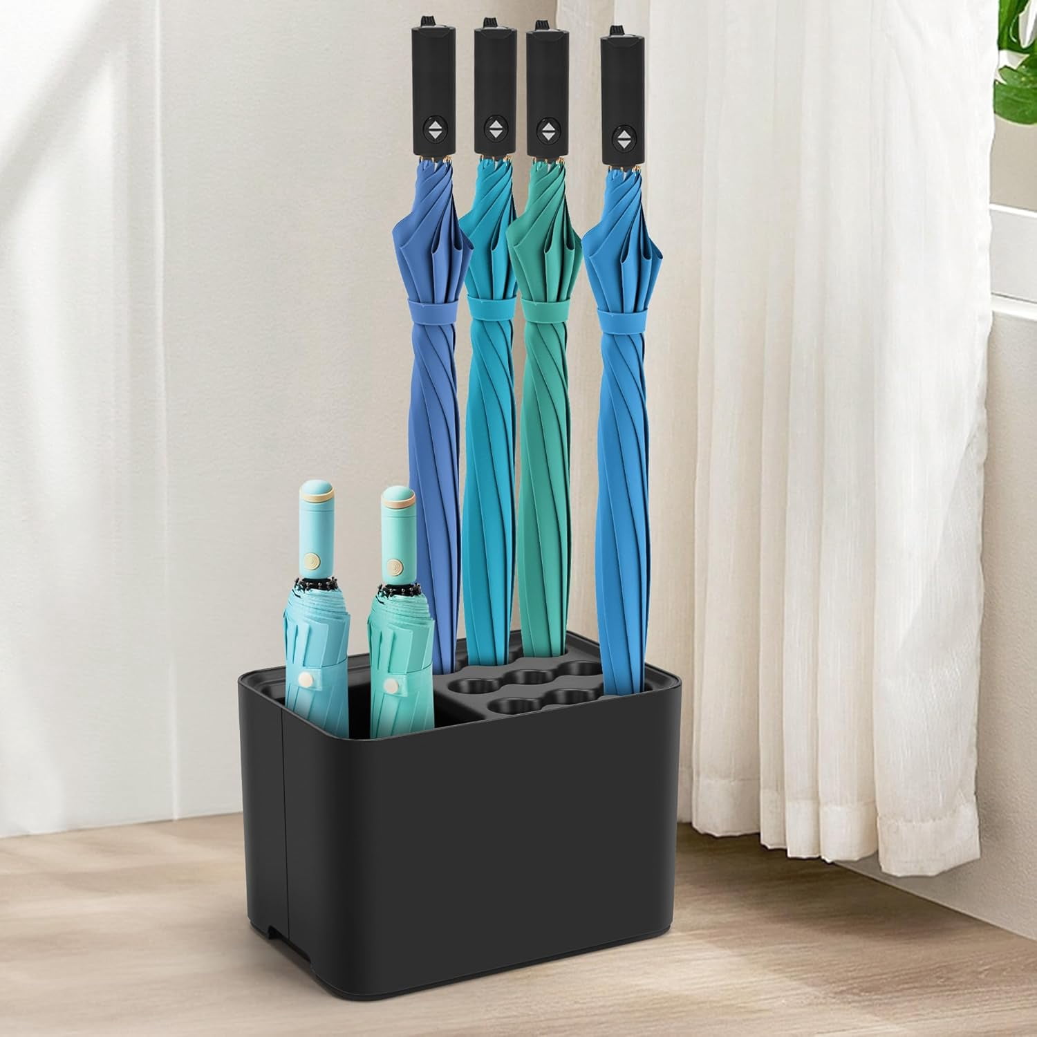 Umbrella Holder for Entryway, 15 Umbrellas Stand with Drip Tray ...