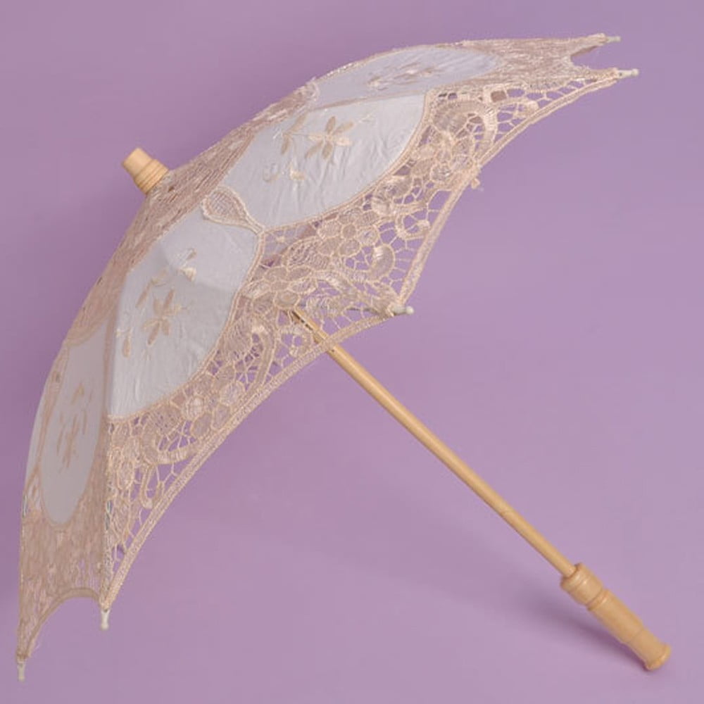 Umbrella Lace Embroidered Sun Parasol Umbrella Bridal Wedding Dancing ...