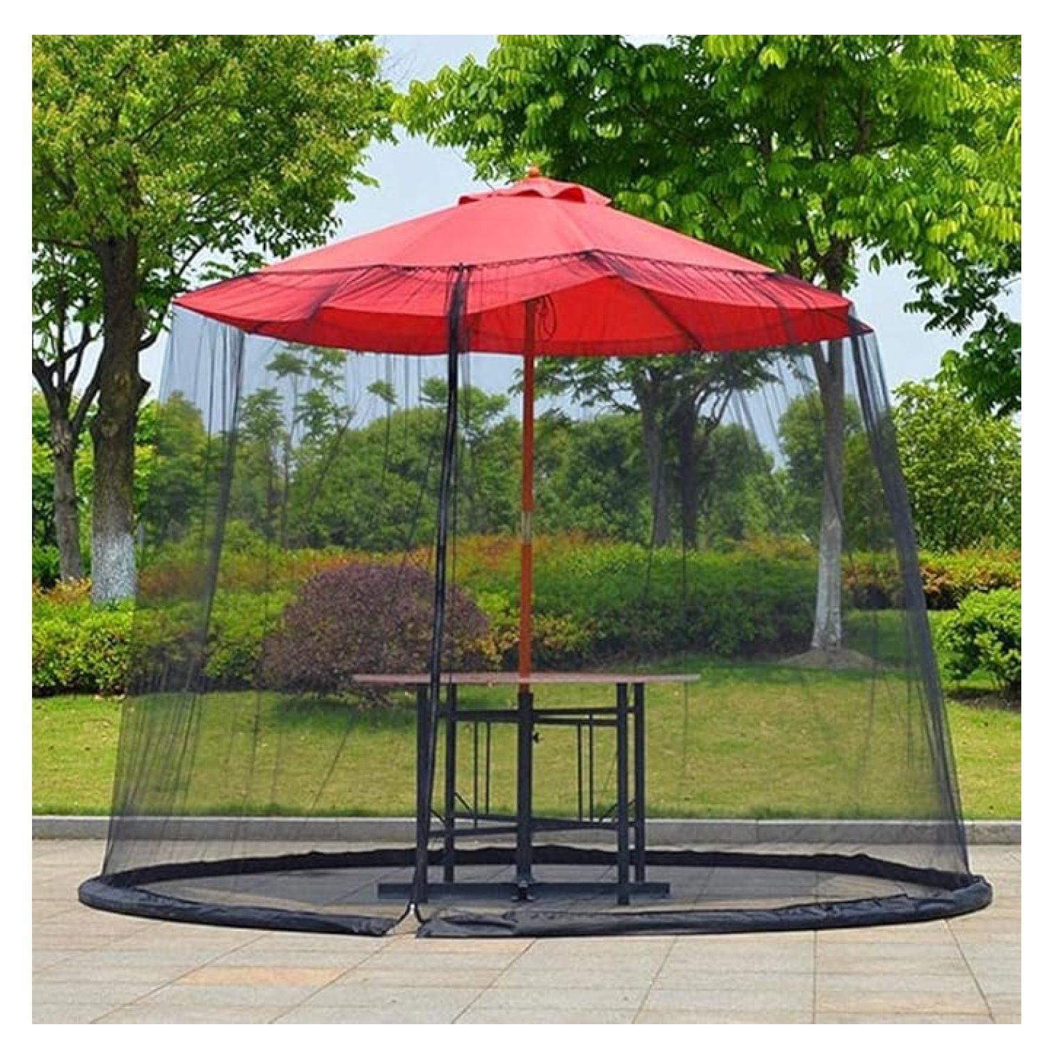 Umbrella Mosquito Net 7.5-11ft - Patio Bug Netting for Outdoor Use ...