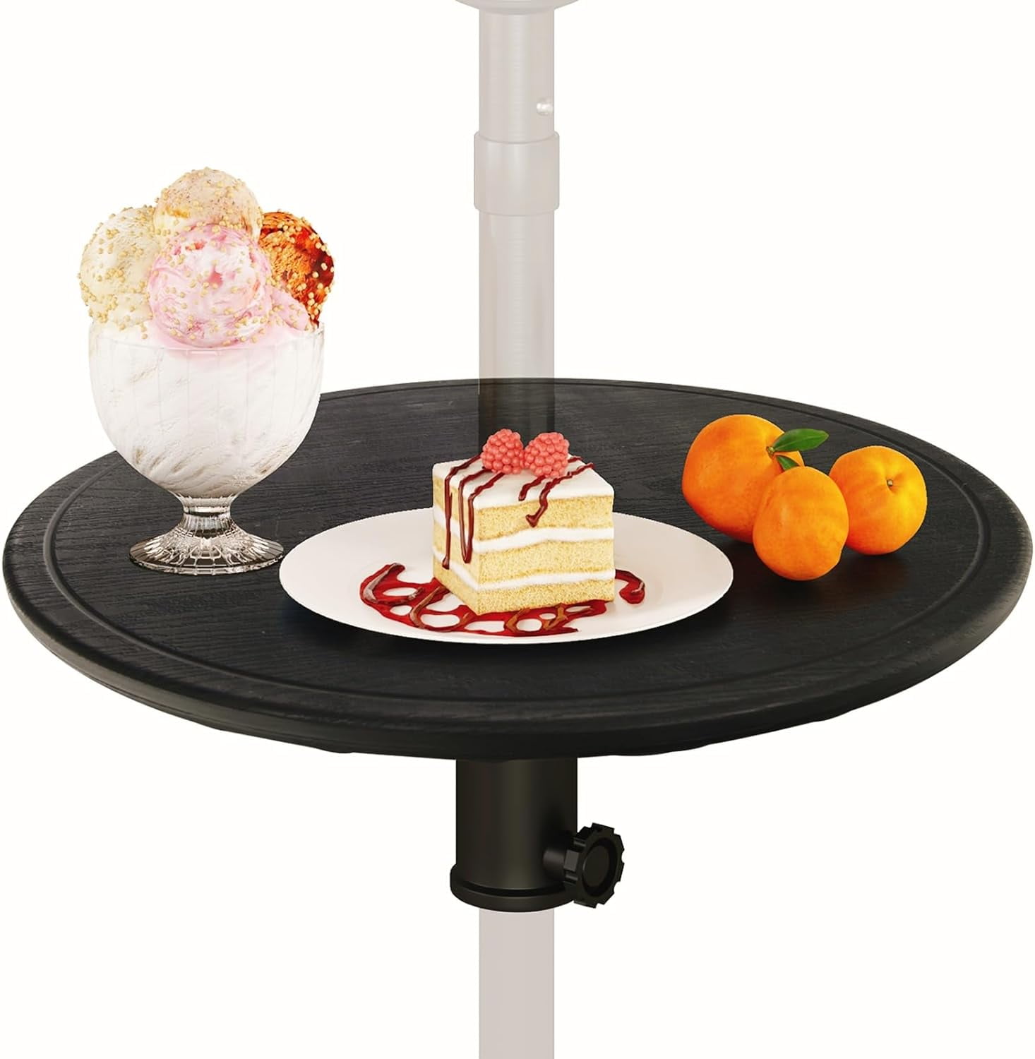 Umbrella Pole Table Tray - 20" Outdoor Side Table with 1.5" Umbrella ...
