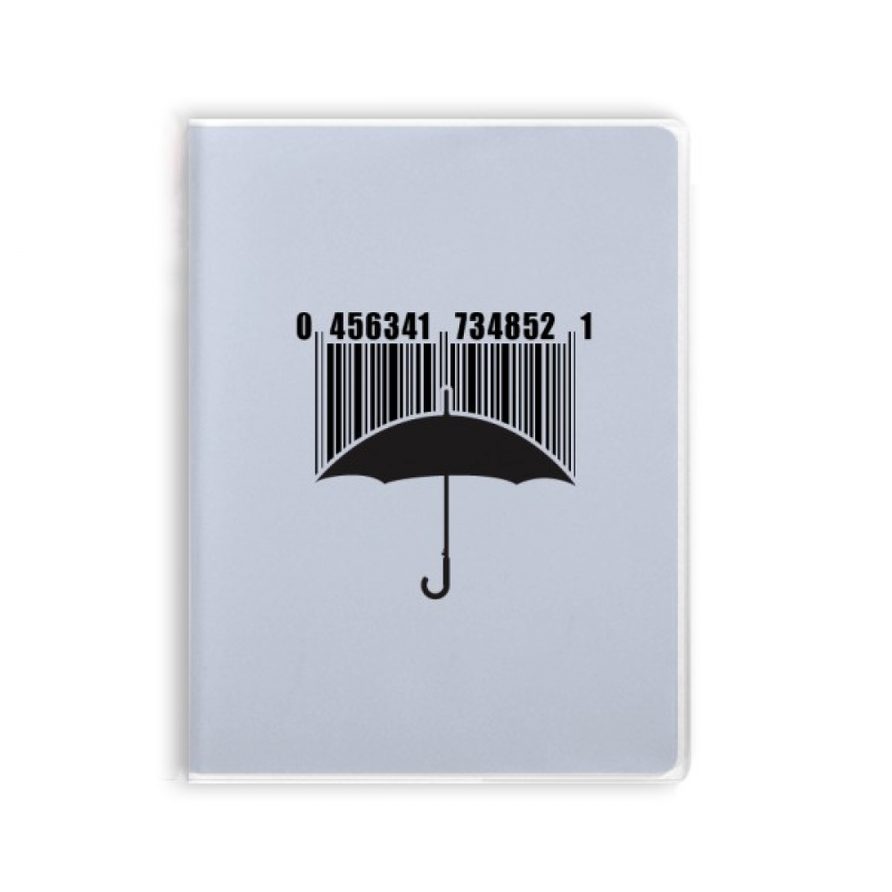 Umbrella Rain Bar Code Art Deco Fashion Notebook Gum Cover Diary Soft ...