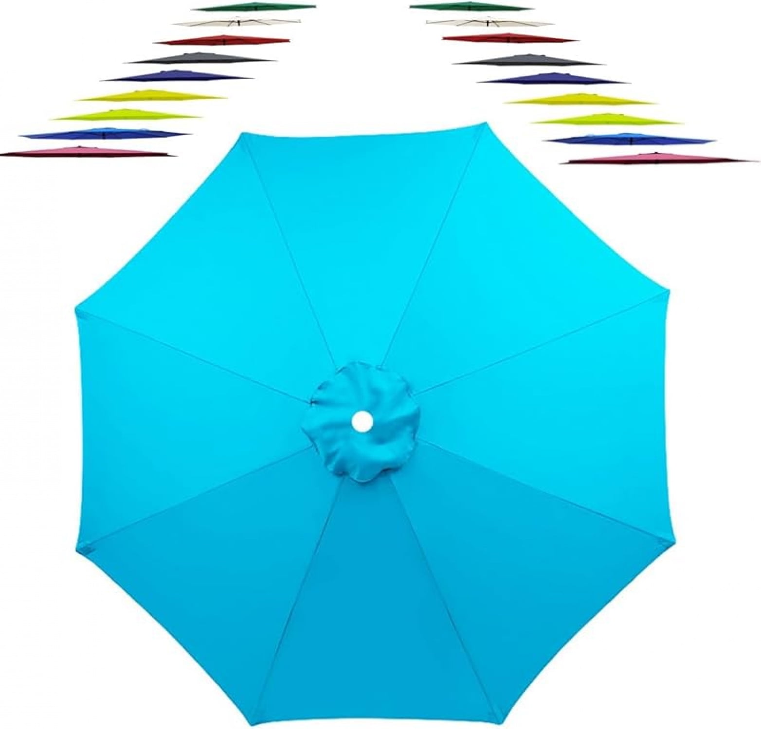 Umbrella Replacement Canopy, 6.5ft/7.5ft/9ft/10ft Outdoor Patio ...