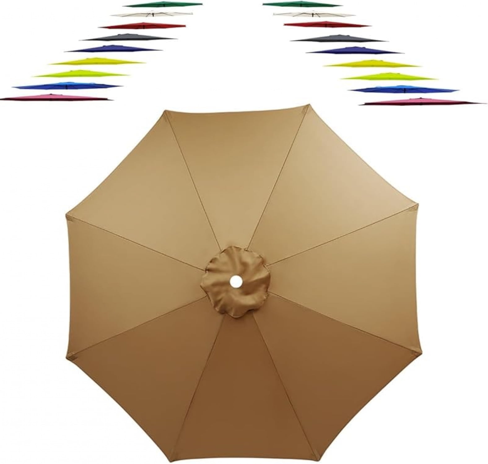 Umbrella Replacement Canopy, 6.5ft/7.5ft/9ft/10ft Outdoor Patio ...