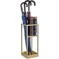 Umbrella Stand Holder For Entryway 20 Inch Tall Modern Brass Tone Metal ...