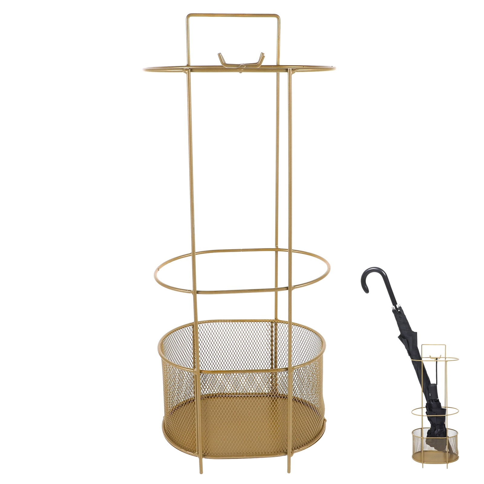 Umbrella Stand Indoor Entryway Holder Elevator Entrance Golden ...