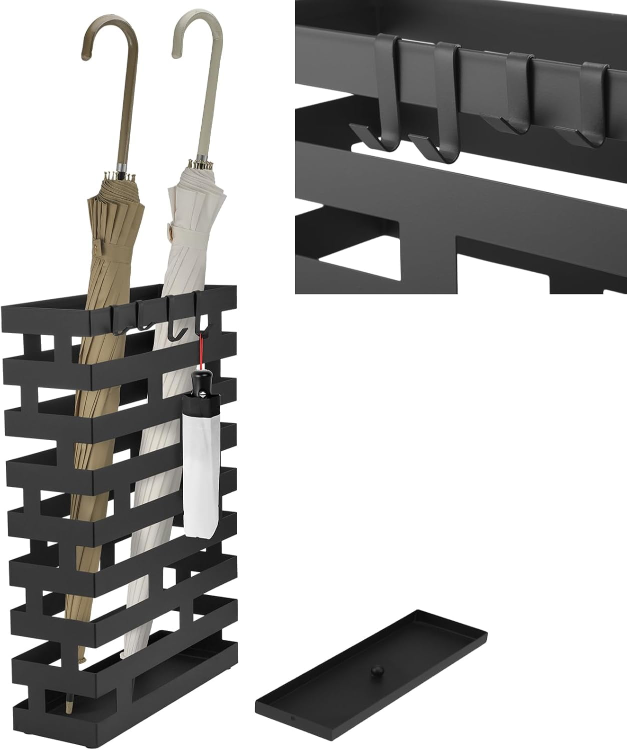 Umbrella Stands for Entryway Large Metal Umbrella Holder with Removable ...