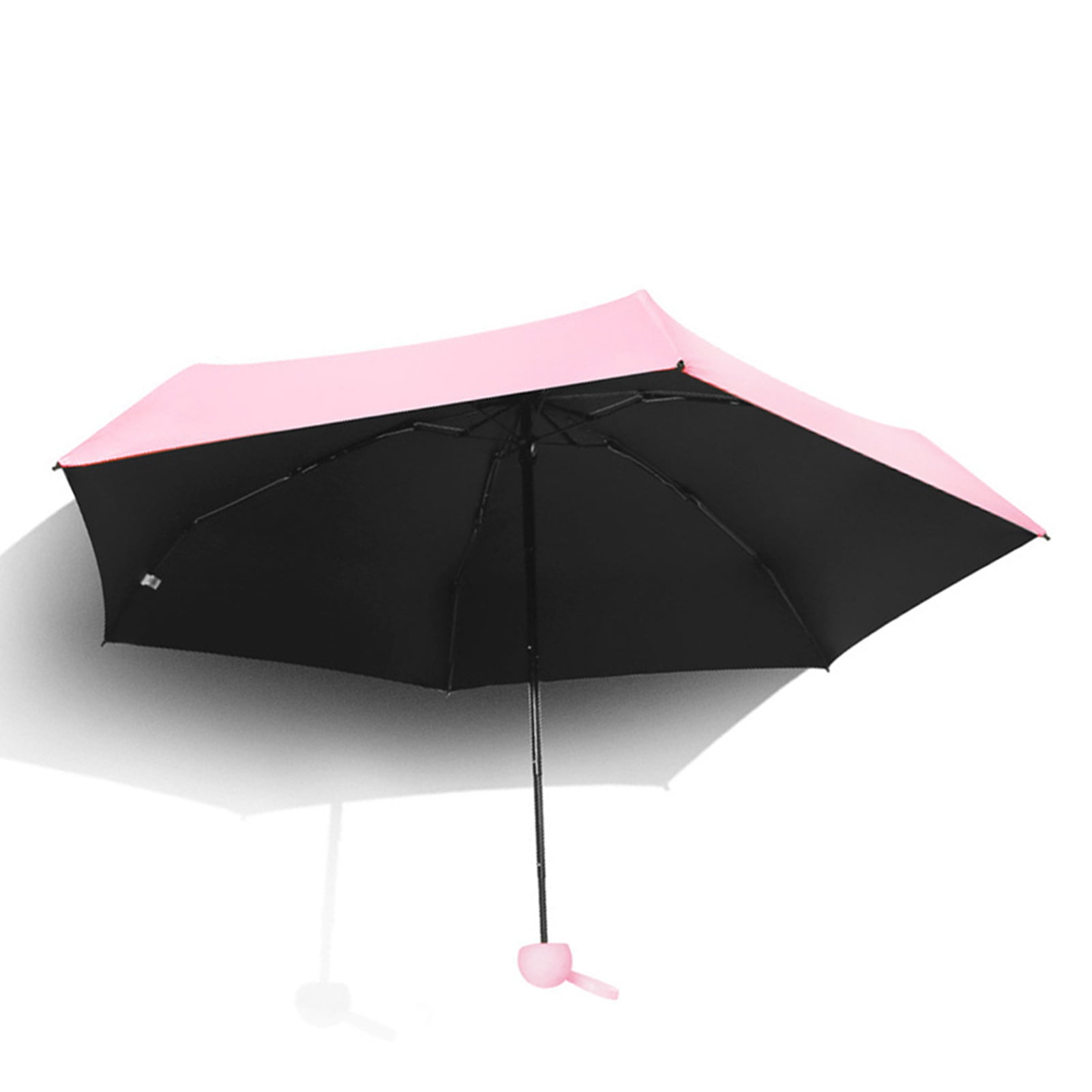 Umbrella Travel Sun Umbrella Compact Five-Fold UPF 50+ Sun Protective ...