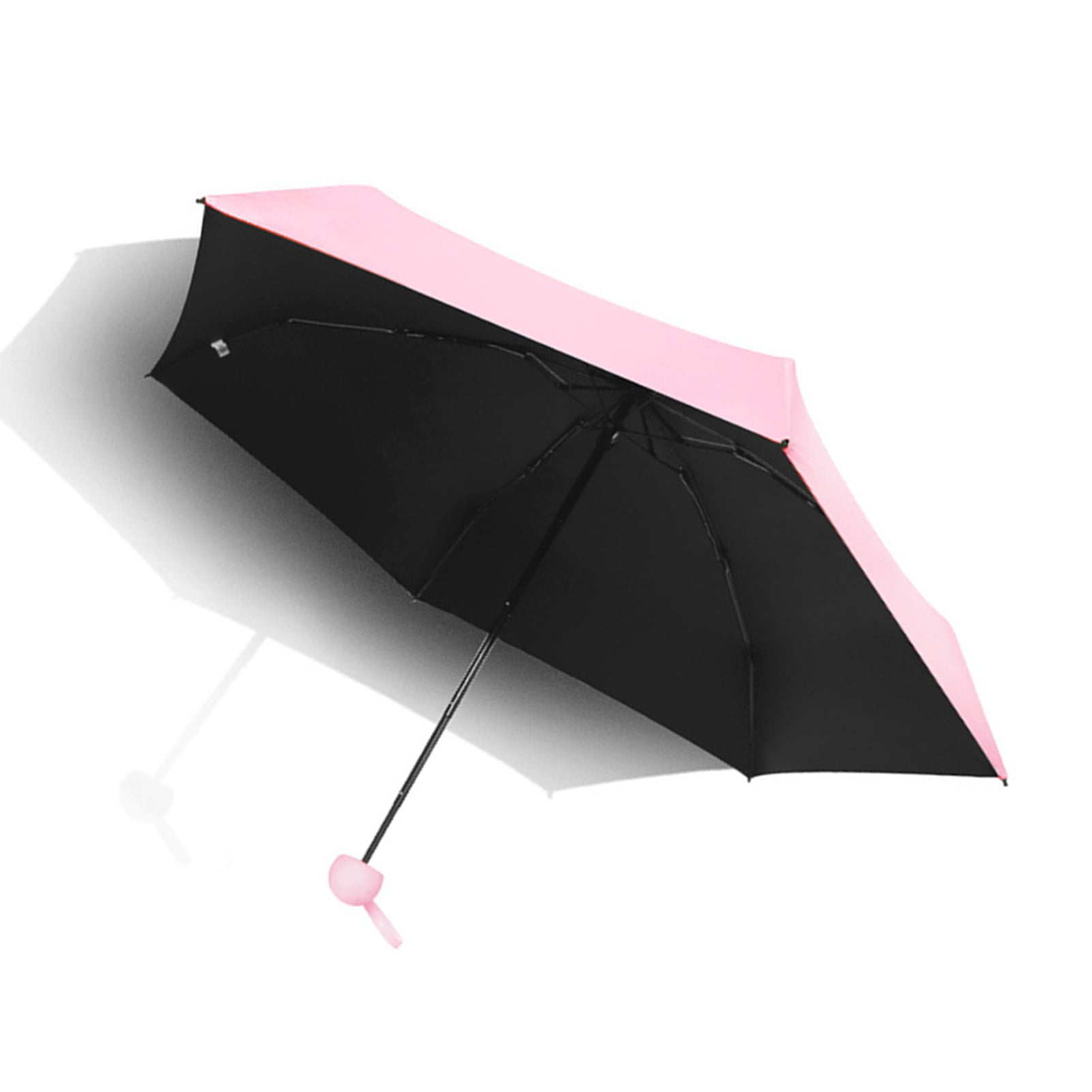 Umbrella Travel Sun Umbrella Compact Five-Fold UPF 50+ Sun Protective ...