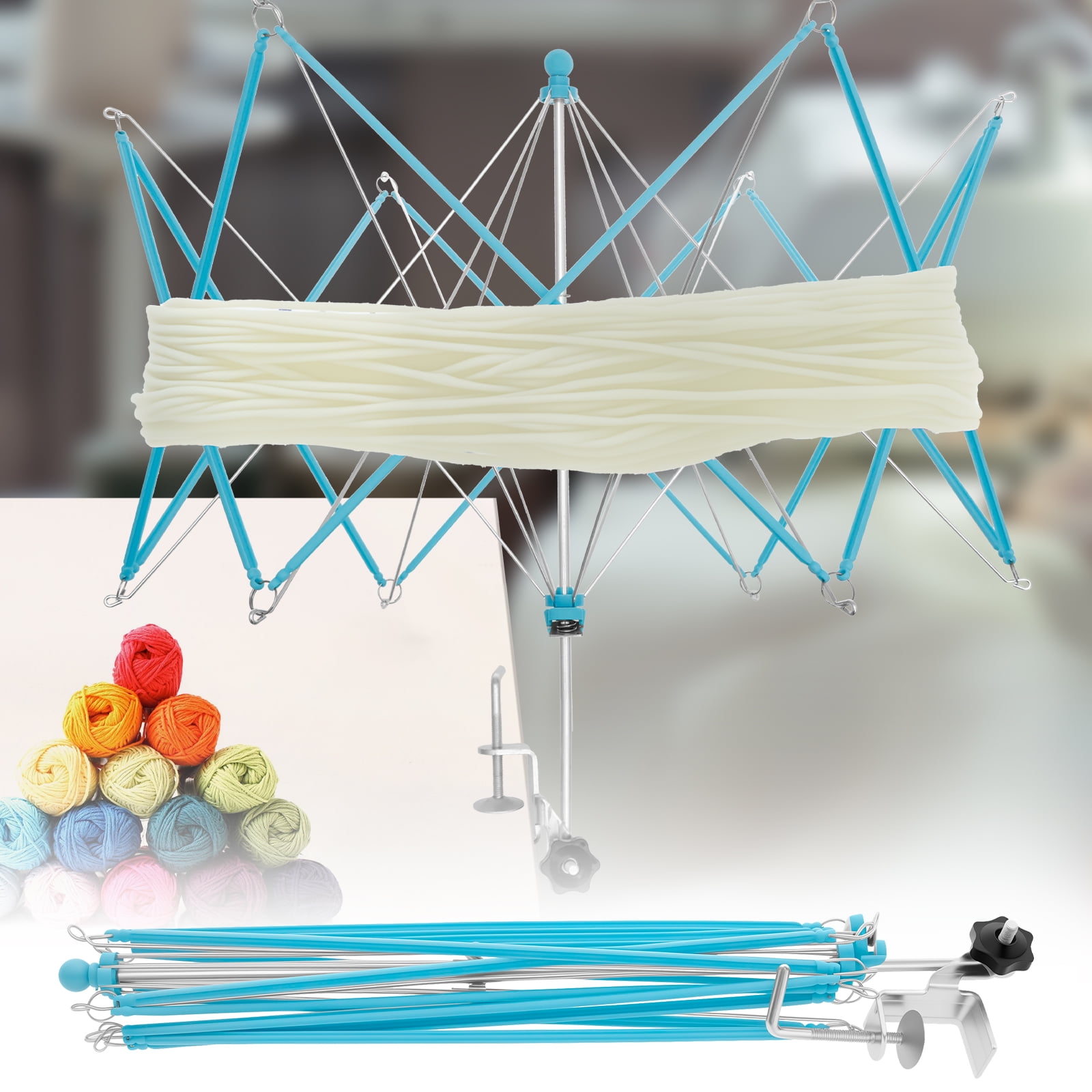 Umbrella Yarn Swift with Table Clamp Portable Yarn Swift Winder ...