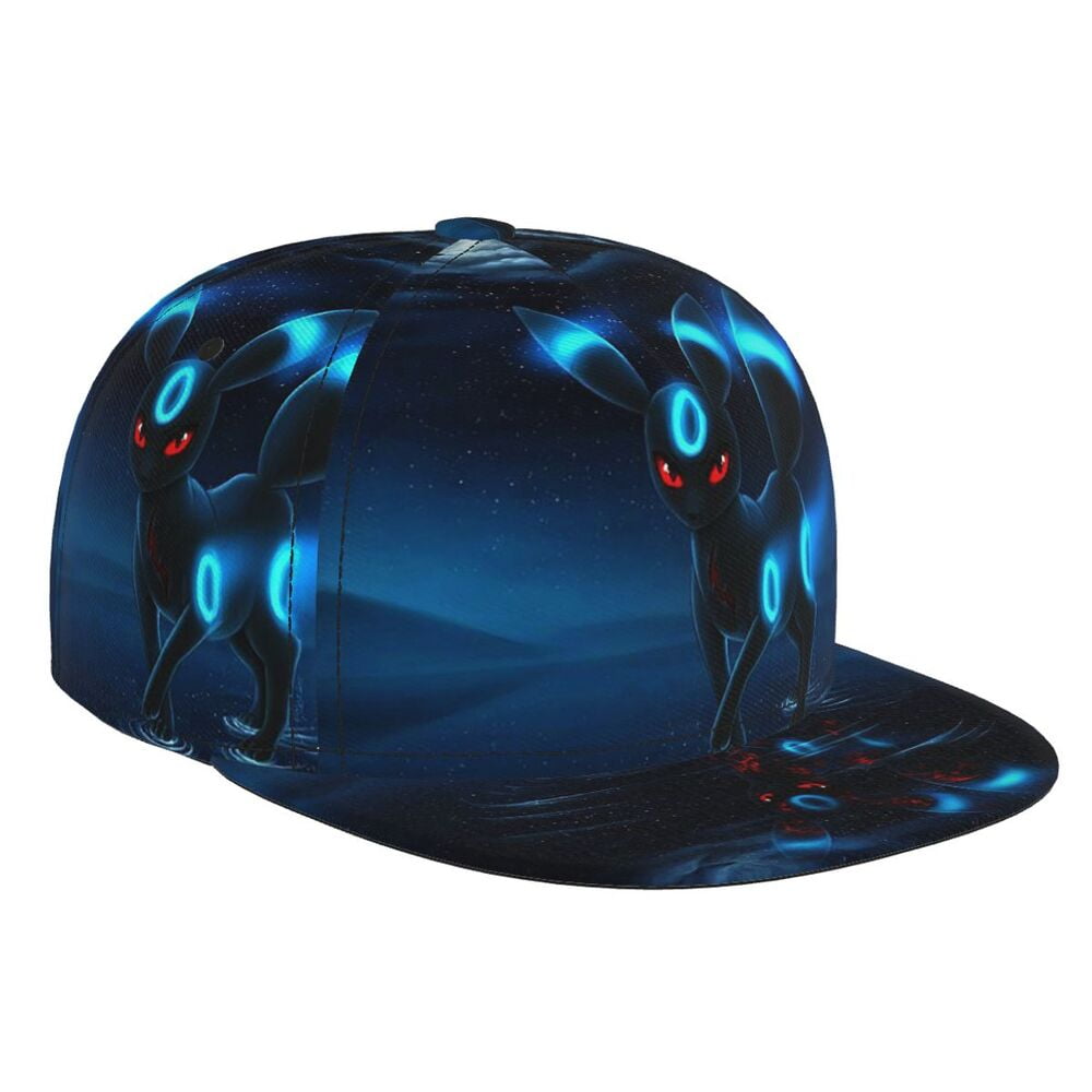 Umbreon Adjustable Flat Brim Baseball Cap Snapback Hat Hip Hop Caps for ...