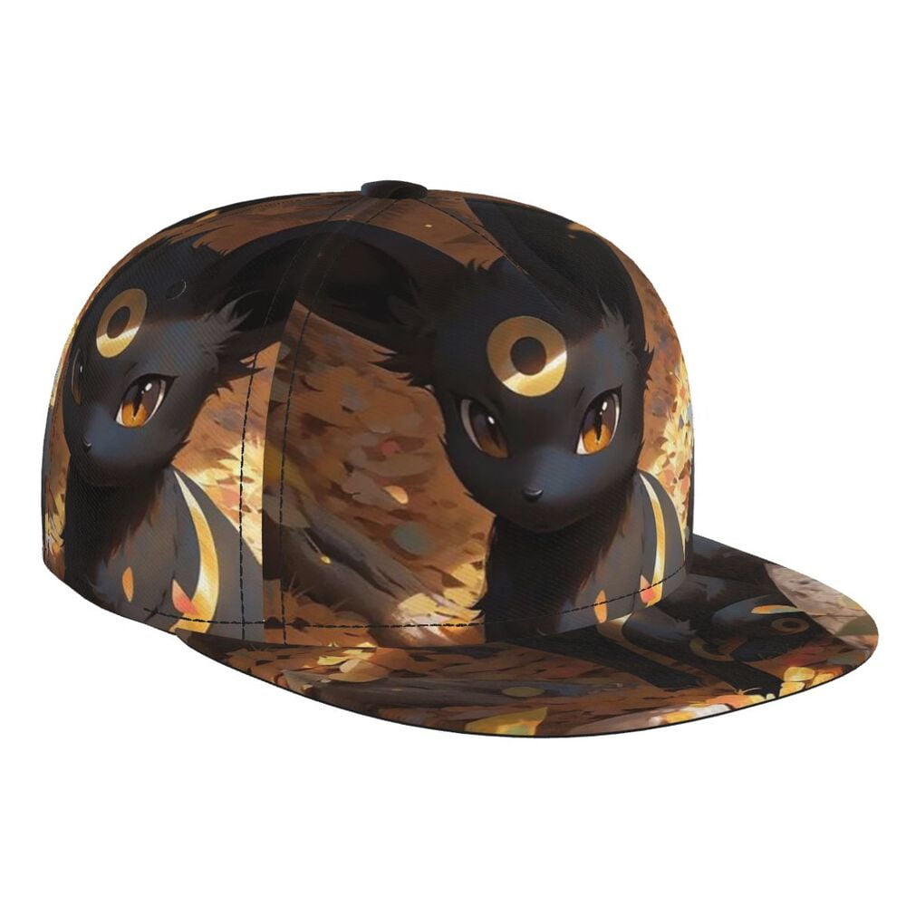 Umbreon Adjustable Flat Brim Baseball Cap Snapback Hat Hip Hop Caps for ...