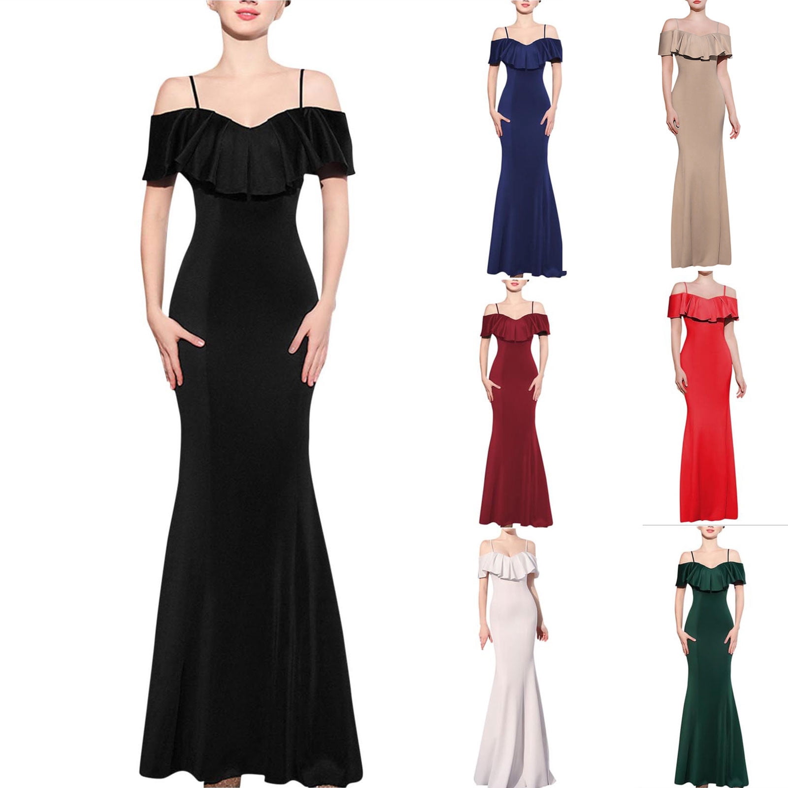 Umbreon Mother of Bride Dresses Sleeve Less Spaghetti Strap Maxi Dress ...