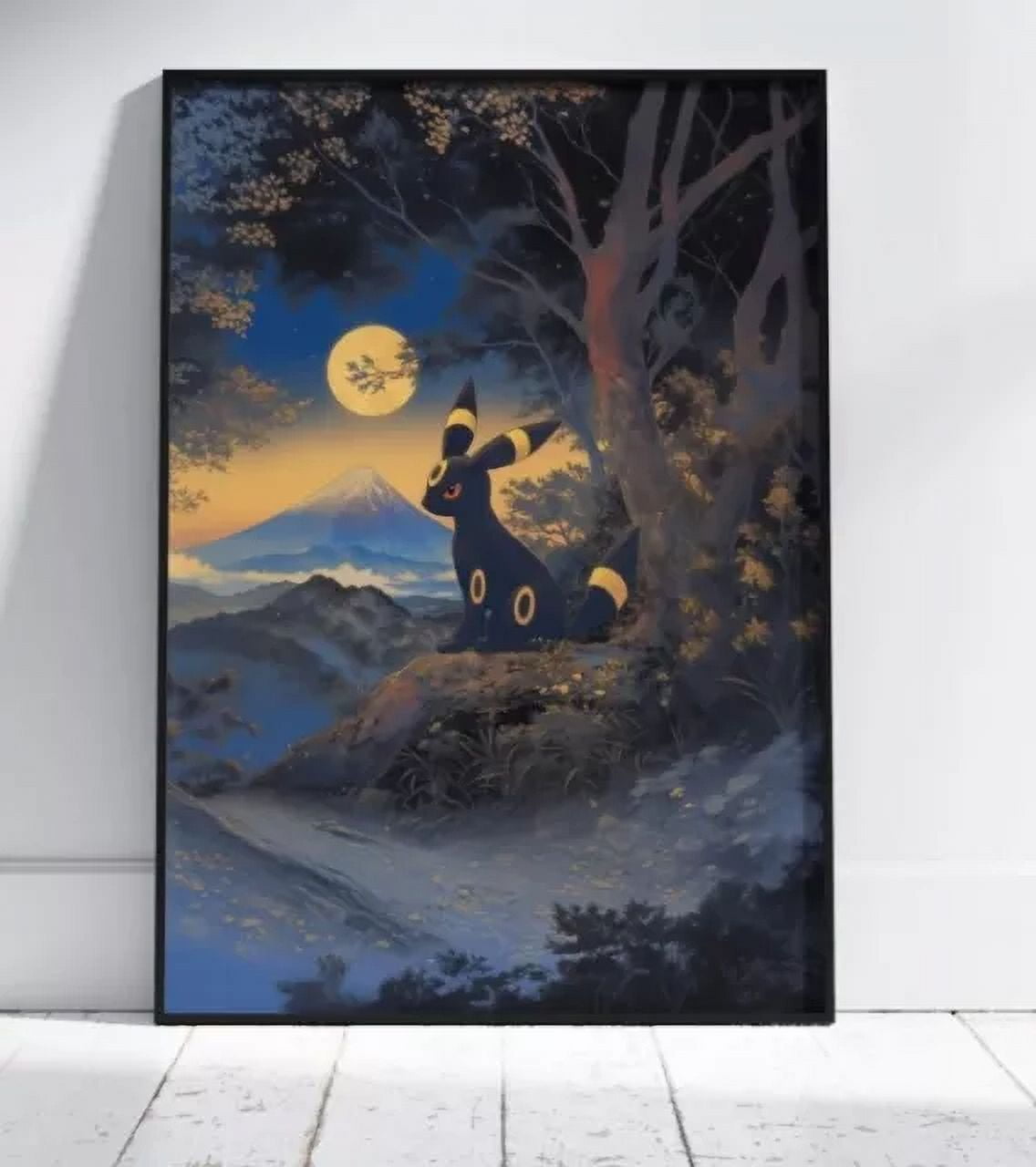 Umbreon, Pokemon Poster, Japanese Tapestry Style NO FRAMED POSTER Home ...