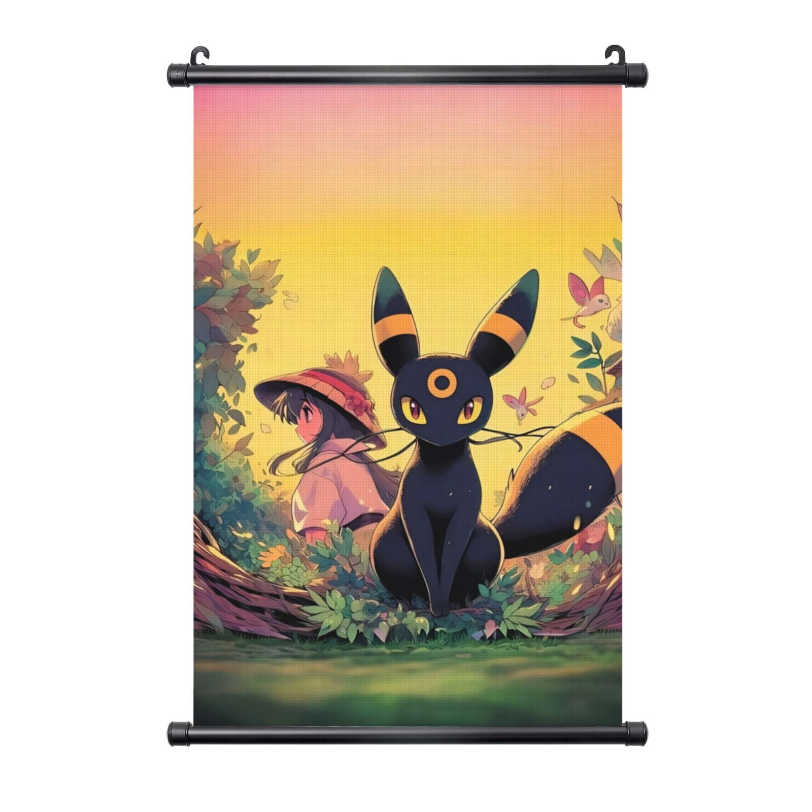 Umbreon Poster Aesthetic Canvas PVC Shaft Wall Art Hanging Hanger Frame ...