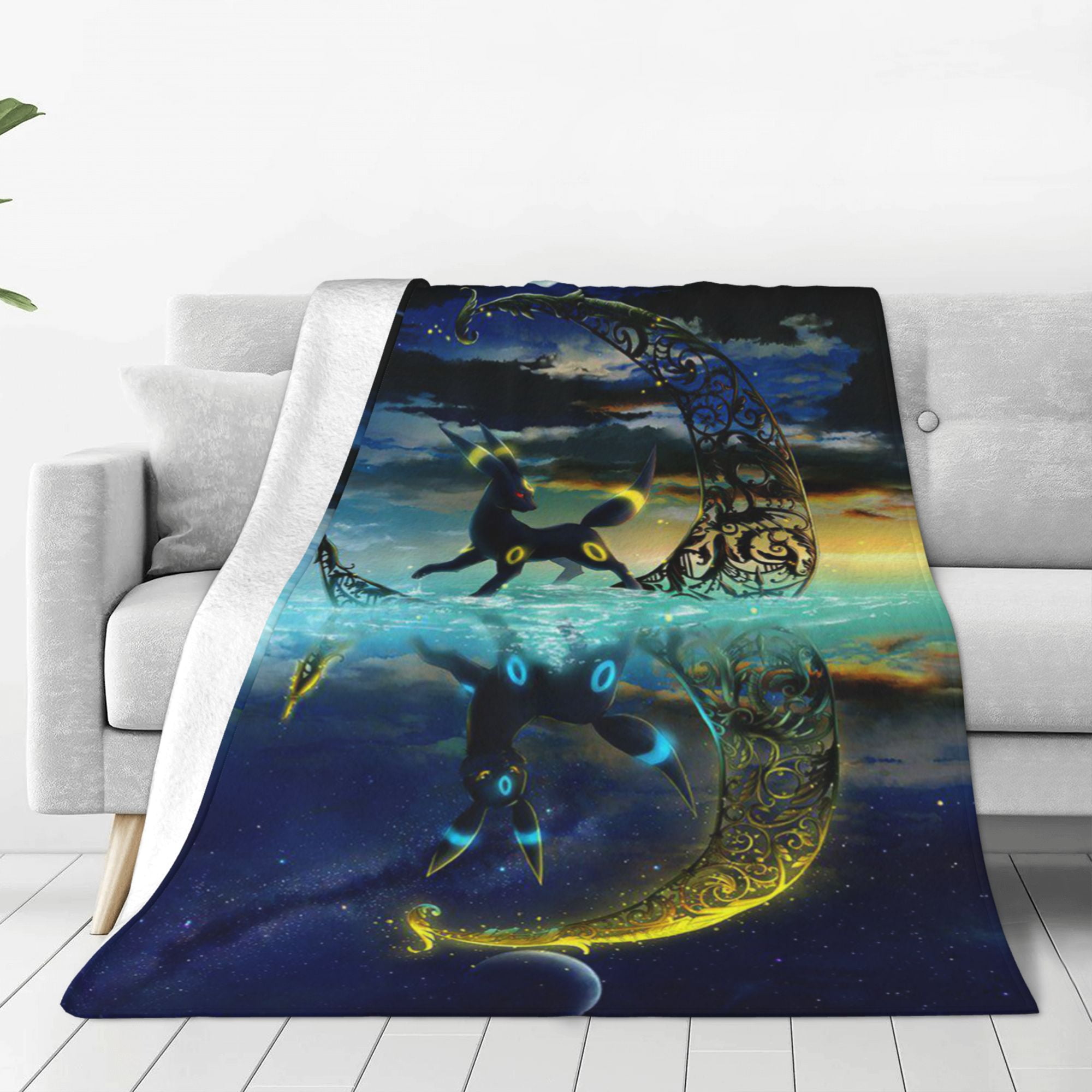 Umbreon Shiny Soft Lightweight Bed Blankets Plush Fuzzy Cozy Blanket ...