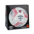 Umbro Size 4 Soccer Ball for Youth Practice Durable 32-Panel Red White ...