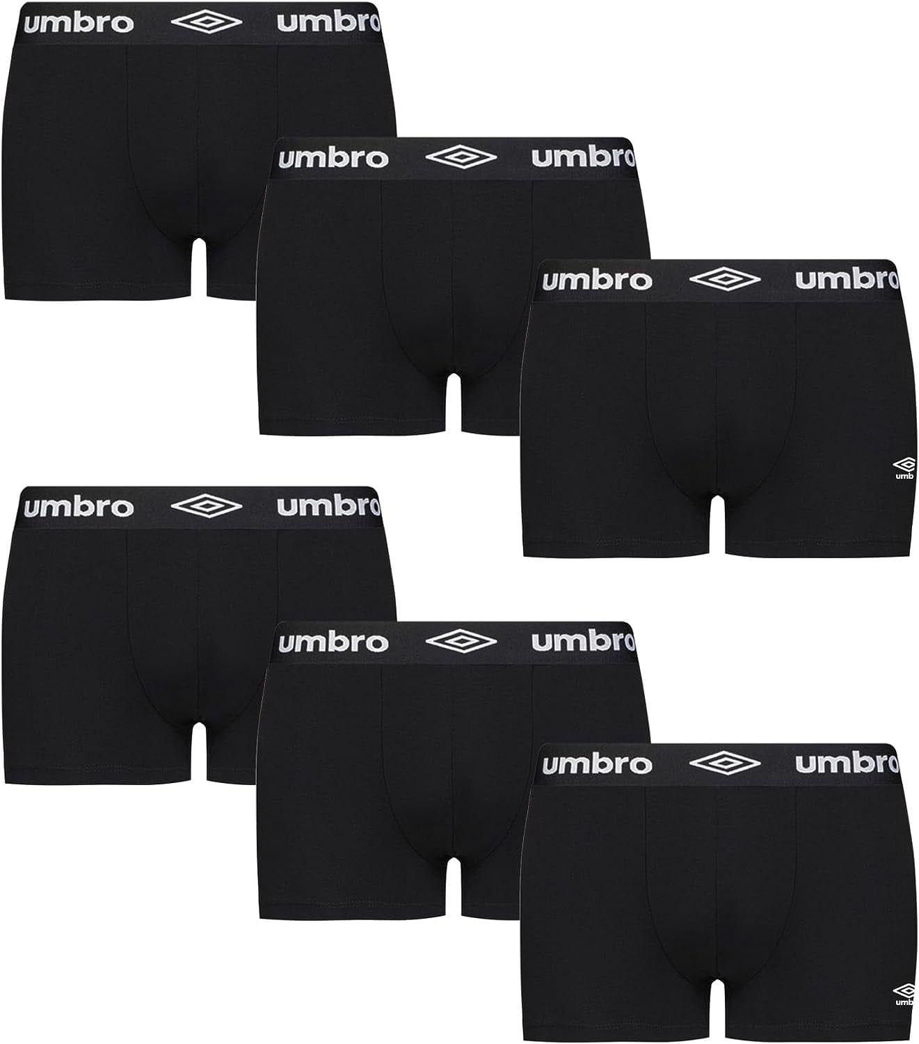 Umbro Men’s Trunks Breathable Cotton Underwear Boxers for Men, Black Medium 6-Pack - Walmart.com