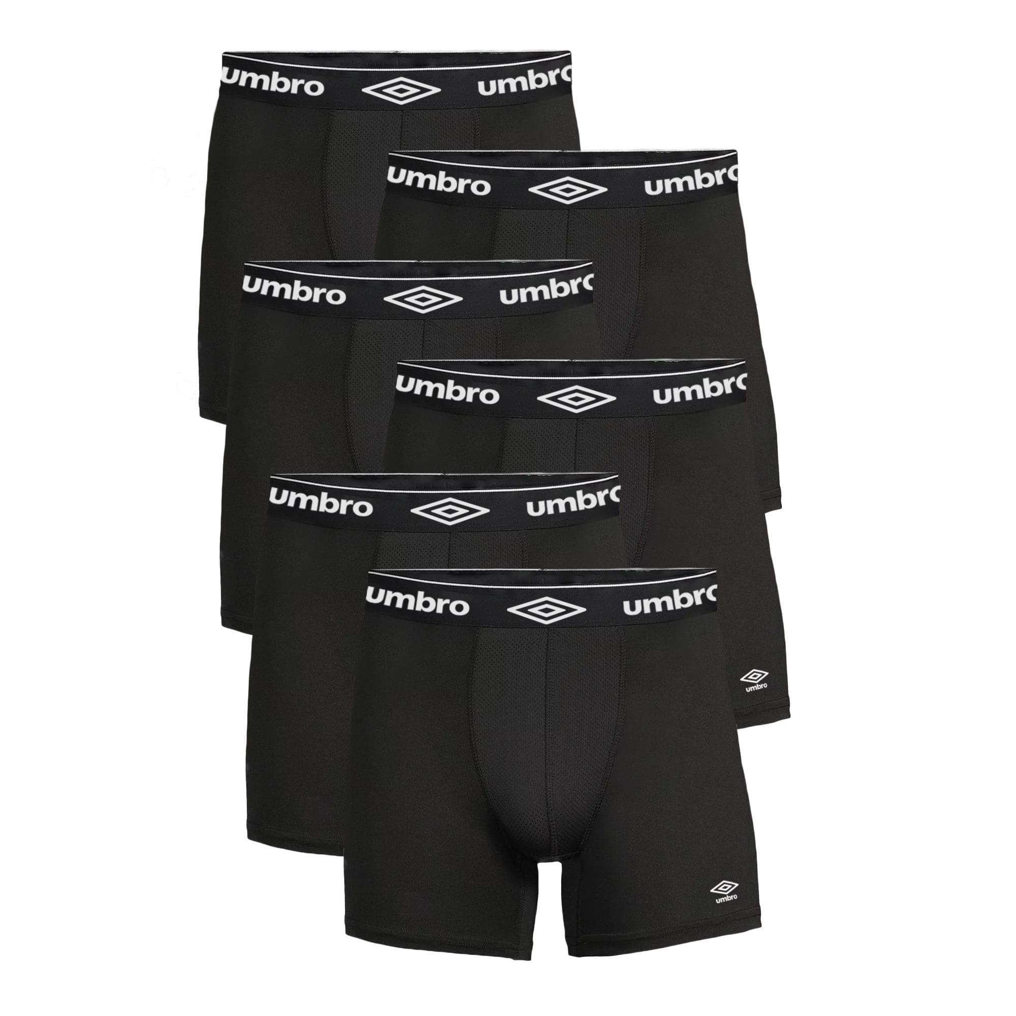 Umbro Athletic Workout Support Pouch Mens Boxer Briefs, Breathable Cotton Underwear, Black Small ...