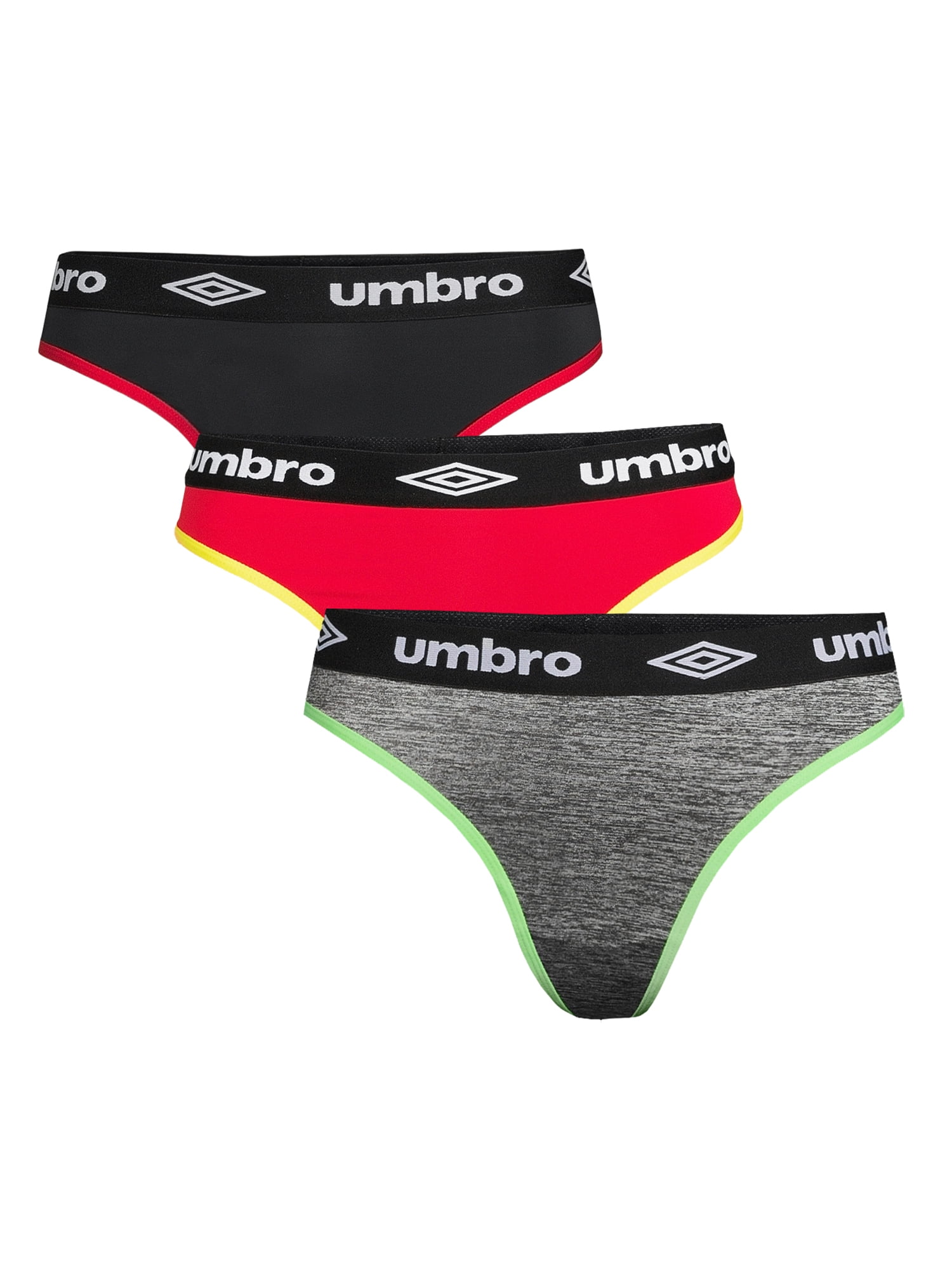 Umbro Women's Active Thong Panties, 3 Pack - Walmart.com
