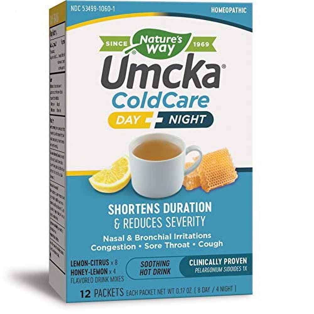 Umcka Coldcare Day + Night, Soothing Hot Drink Mixes, Lemon & Honey ...