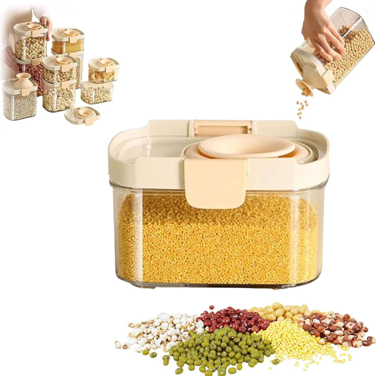 Umckit Push Type Sealed Food Storage Jar,3 Sizes Umckit Push Type ...