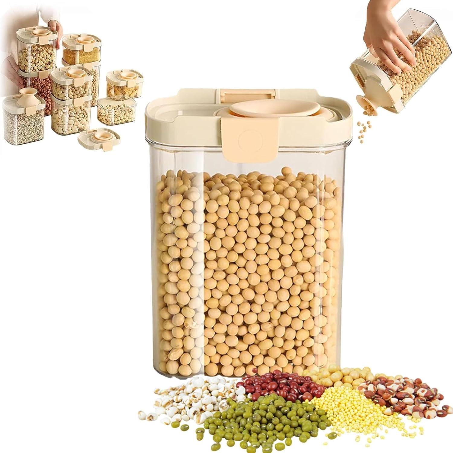 Umckit Push Type Sealed Food Storage Jar,3 Sizes Umckit Push Type ...