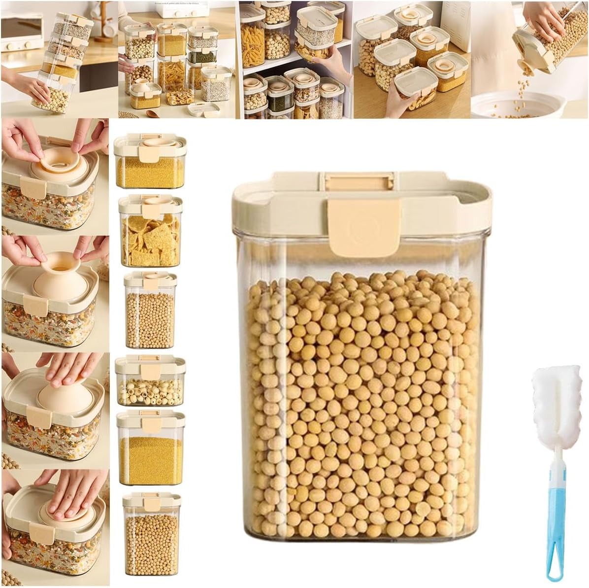 Umckit Push Type Sealed Storage Jar,3 Sizes Umckit Push Type Sealed ...